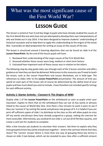 The causes of WWI: What was the most significant cause of the First ...