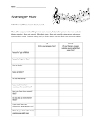 Music Scavenger Hunt | Teaching Resources
