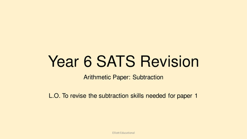 Year 6 SATS Maths Arithmetic Paper 1 Revision Bundle (2016+) | Teaching ...