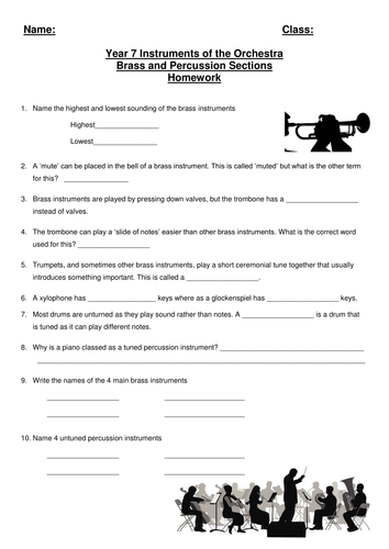 Instruments of the Orchestra Unit | Teaching Resources