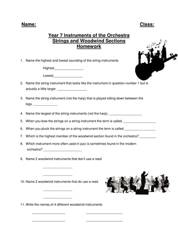 Instruments of the Orchestra Unit | Teaching Resources