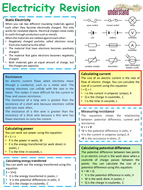KS4 GCSE Physics Current Electricity Revision Lesson | Teaching Resources