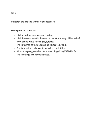 An Introduction to Shakespeare KS3 | Teaching Resources