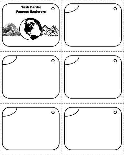 Famous Explorers Task Cards | Teaching Resources