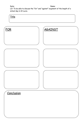 Balanced Argument | Teaching Resources