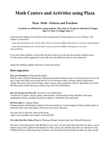 Pizza Math Activities | Teaching Resources