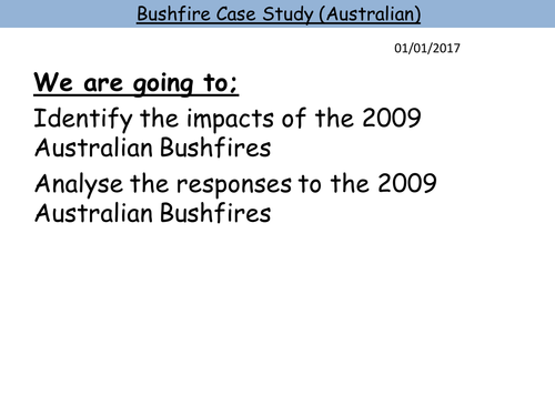 Wildfires Case Study (Australia) | Teaching Resources