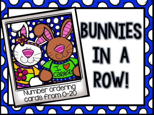 Bunny Number Ordering Cards 0-20 | Teaching Resources