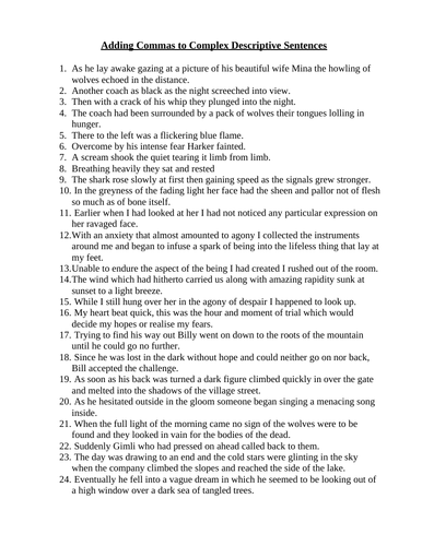 Add commas to separate clauses in complex sentences. | Teaching Resources