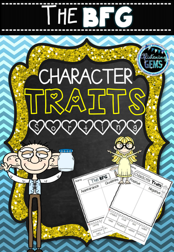 The BFG Character Trait Sorting | Teaching Resources