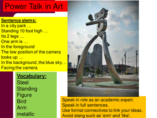 Tips to Power Talk in Art. | Teaching Resources