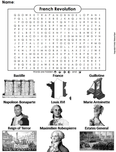 French Revolution Word Search | Teaching Resources