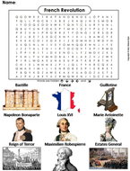 French Revolution Word Search | Teaching Resources