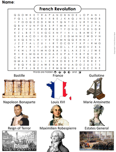 French Revolution Word Search | Teaching Resources
