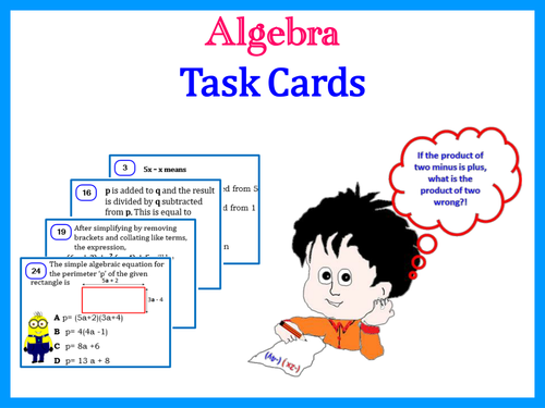 Algebra Task Cards | Teaching Resources