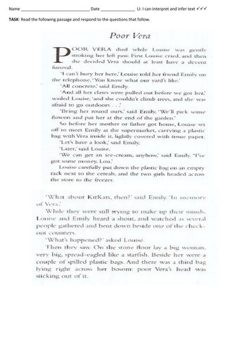 Reading Comprehension Skills | Teaching Resources