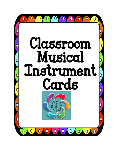 Classroom Instrument Cards-multipurpose printable cards | Teaching ...