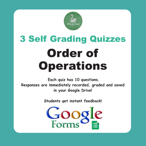 Order of Operations Quiz (Google Forms) | Teaching Resources