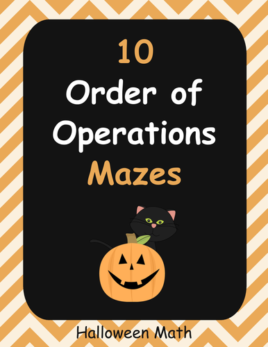 Halloween Math: Order of Operations Maze | Teaching Resources