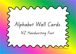 Alphabet Cards – New Zealand Handwriting Font | Teaching Resources