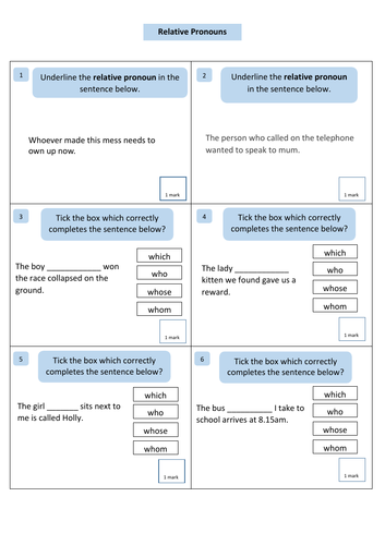 English SATS Grammar Revision | Teaching Resources