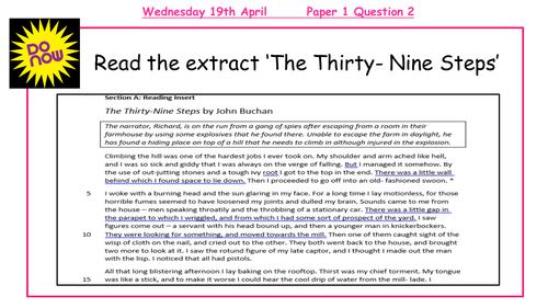 Paper 1 AQA English Language 3 lessons/revision-evaluate/ analysis ...