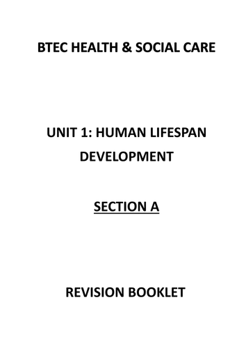 Development Through Lifestages HSC A&B | Teaching Resources