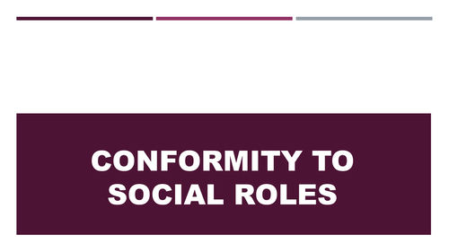 Conformity to Social Roles - Zimbardo | Teaching Resources