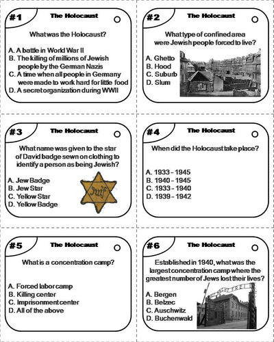 Holocaust Task Cards | Teaching Resources