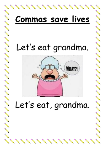 Funny comma posters | Teaching Resources