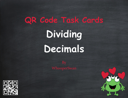Valentine's Day Math: Dividing Decimals QR Code Task Cards | Teaching ...