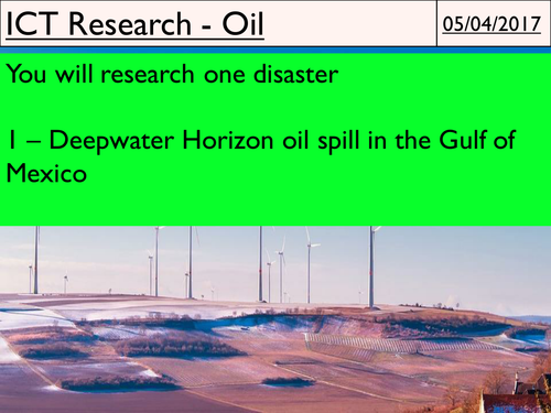 Oil | Teaching Resources