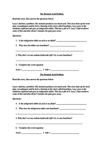 Practical work on acids and alkalis and pH scale - series of lessons ...