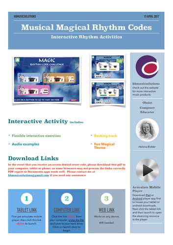 Musical Magical Rhythm Codes - Interactive Activity | Teaching Resources