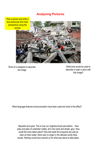 AQA ENGLISH LANGUAGE (8700) REVISION PACK PAPER 1 QUESTION 5 | Teaching ...