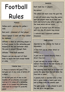 Football Rules | Teaching Resources