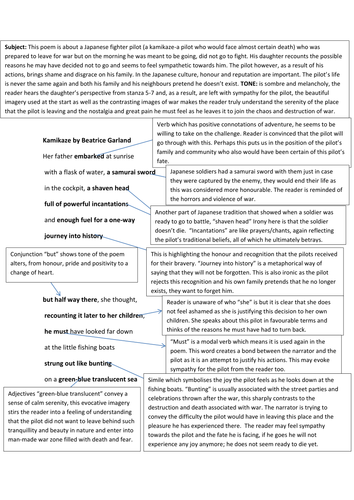 Kamikaze by Beatrice Garland-Power and Conflict Poetry Collection ...