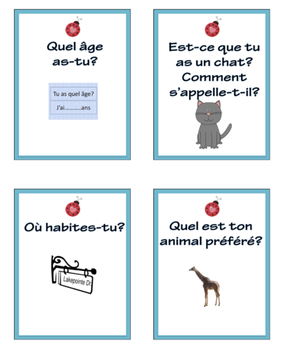 Primary French Speaking Prompts: 100 Question Cards for Discussion ...