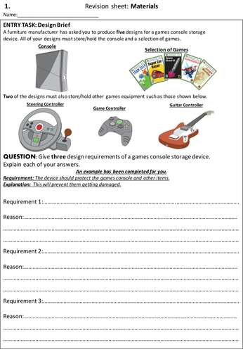 AQA GCSE Resistant materials revision lessons | Teaching Resources