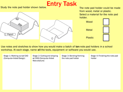 AQA GCSE Resistant materials revision lessons | Teaching Resources
