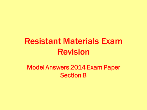 AQA GCSE Resistant materials revision lessons | Teaching Resources