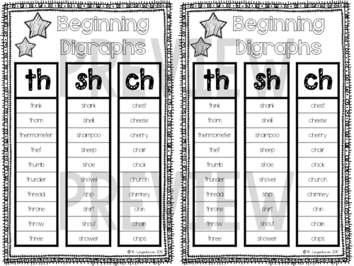 Beginning Digraphs Clip Cards (ch-, sh-, th-) | Teaching Resources