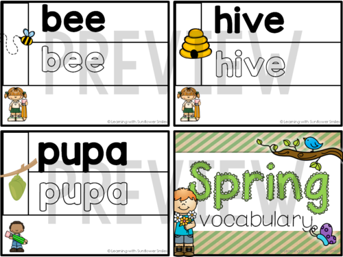 Spring Tracing (Fine Motor and Vocabulary Development) | Teaching Resources