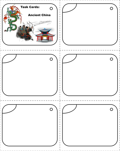 Ancient China Task Cards | Teaching Resources