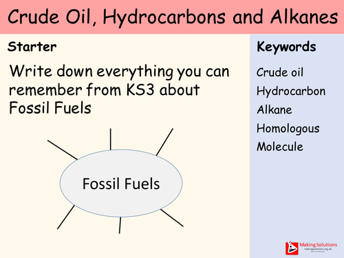 AQA Chapter 7 (Hydrocarbons) - Lesson 1 - Crude Oil | Teaching Resources