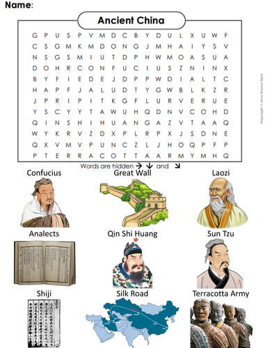 Ancient China Word Search | Teaching Resources