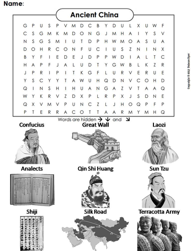 Ancient China Word Search | Teaching Resources