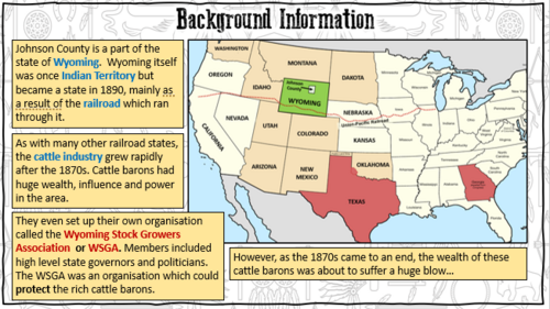 Johnson County War 1892 - American West - GCSE History Edexcel - Lesson ...