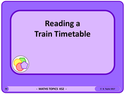 Reading a Train Timetable KS2 by Magictrickster | Teaching Resources