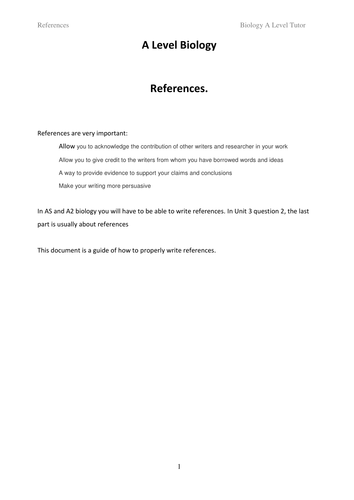 Unit 3 - IAL Biology Exam | Teaching Resources